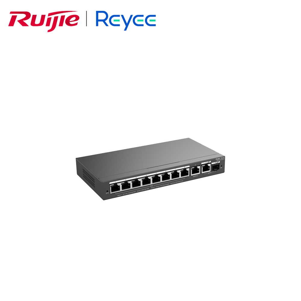 REYEE RG-ES210GS-P 10-Port Gigabit Smart Cloud Managed PoE Switch ...